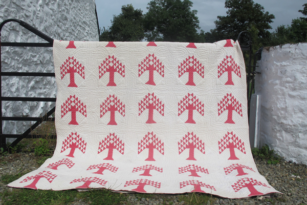 Pink and White Tree Of Life Patchwork|Jen Jones welsh quilts and blankets
