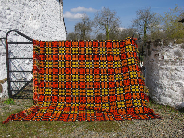 Glowing Colours Welsh Tapestry Blanket